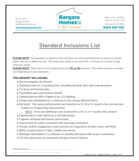 100-200sqm - Bargara Homes